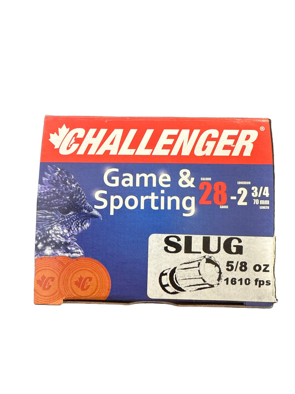 CHALLENGER GAME & SPORTING 28 GA, 2 3/4", SLUG - ATLANTIC GUNS & GEAR